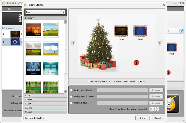 Free DVD Menu Templates of DVD Creator